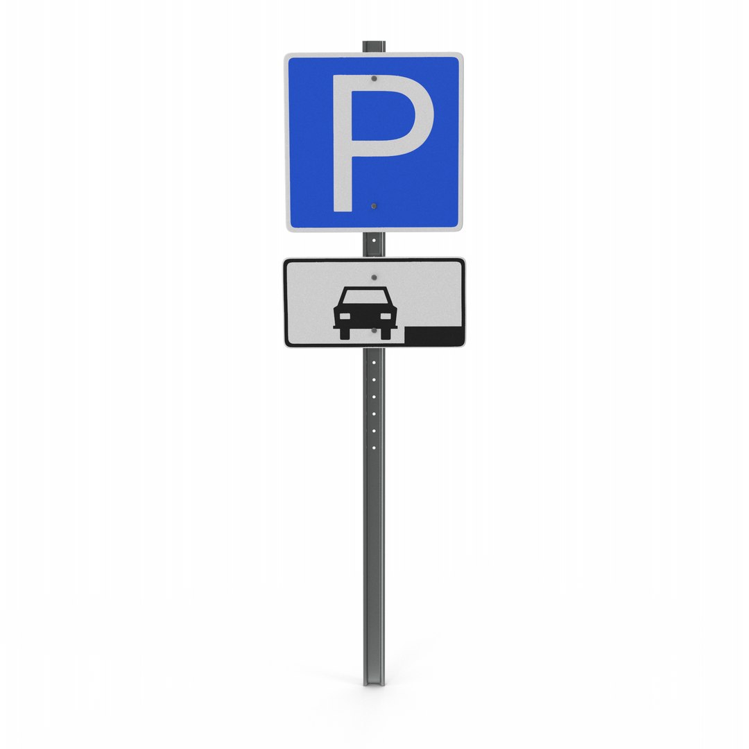 3D Car Parking Road Sign model - TurboSquid 2038669