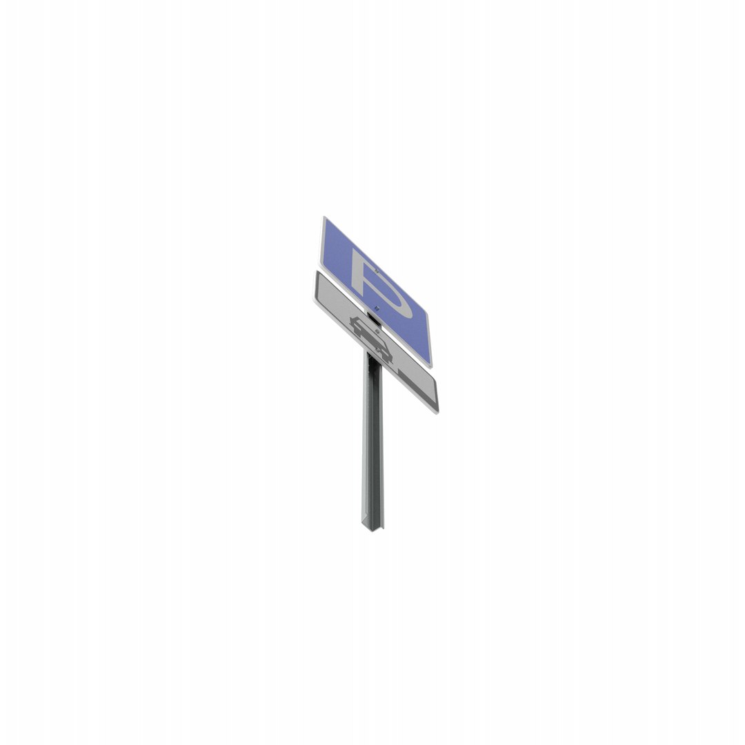 3D Car Parking Road Sign model - TurboSquid 2038669