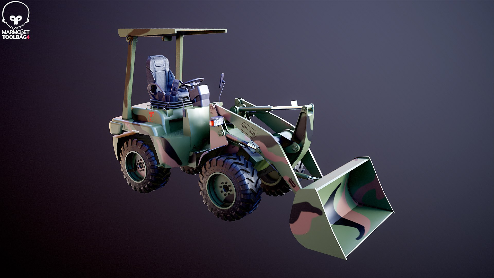 Small Military Wheeled Loader 3D - TurboSquid 2329952