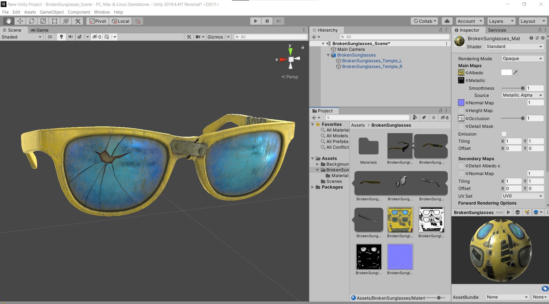 Broken Sunglasses 3D Model - TurboSquid 1595790