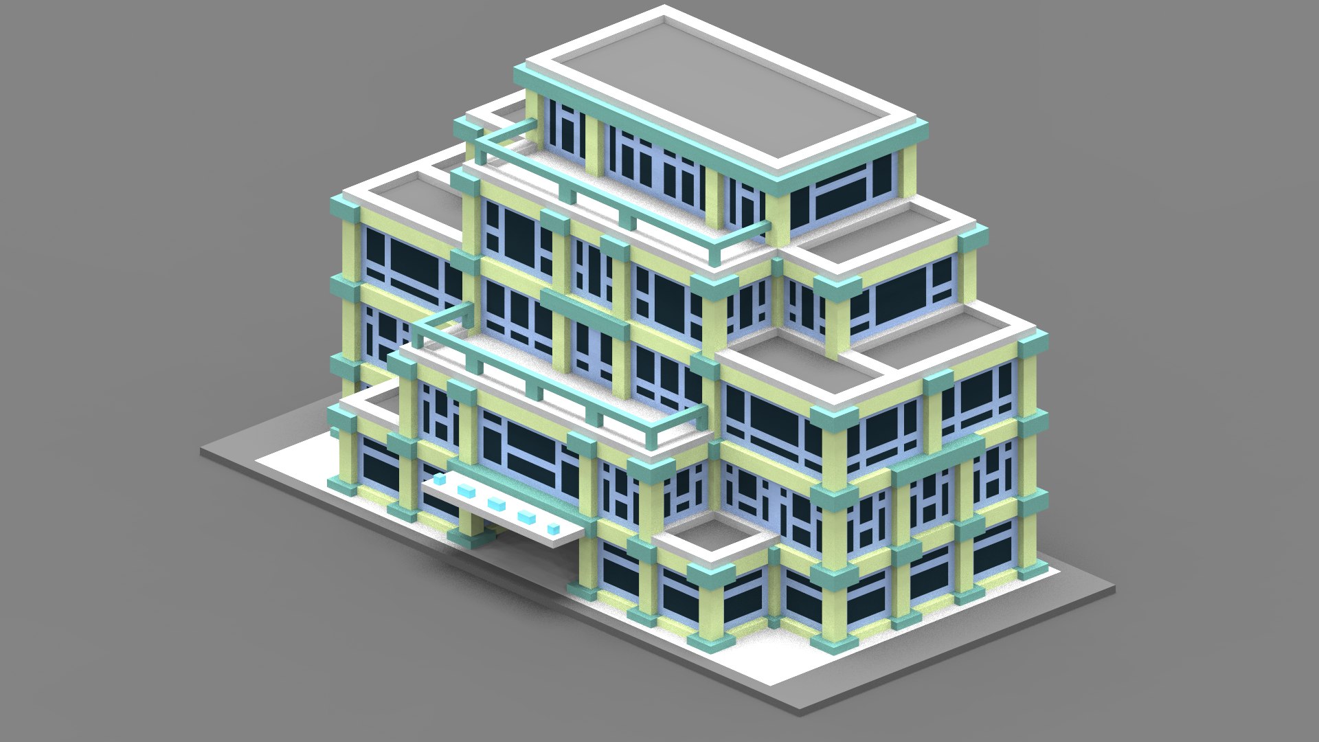 3D Voxel House - TurboSquid 1353178