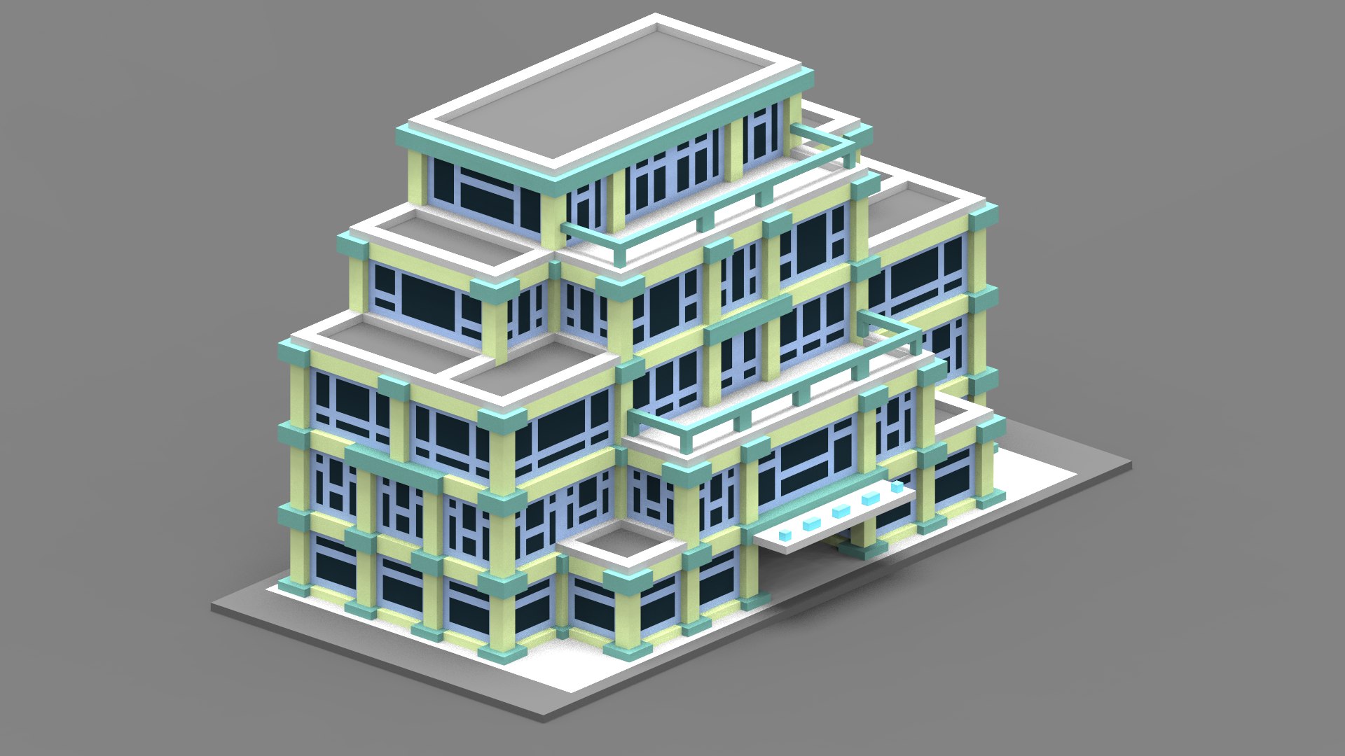 3D Voxel House - TurboSquid 1353178