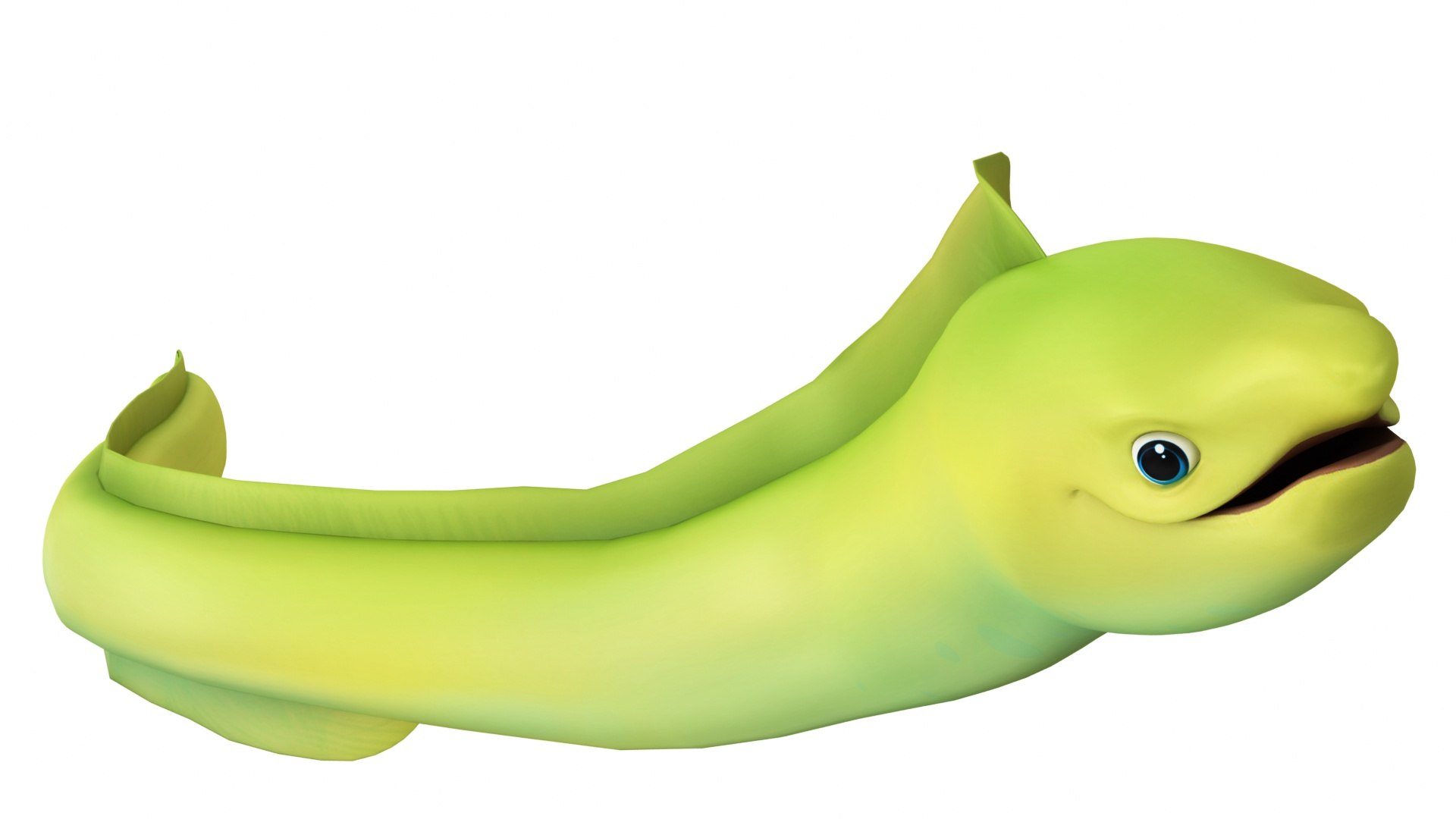 3D Cartoon Eel - TurboSquid 2086588