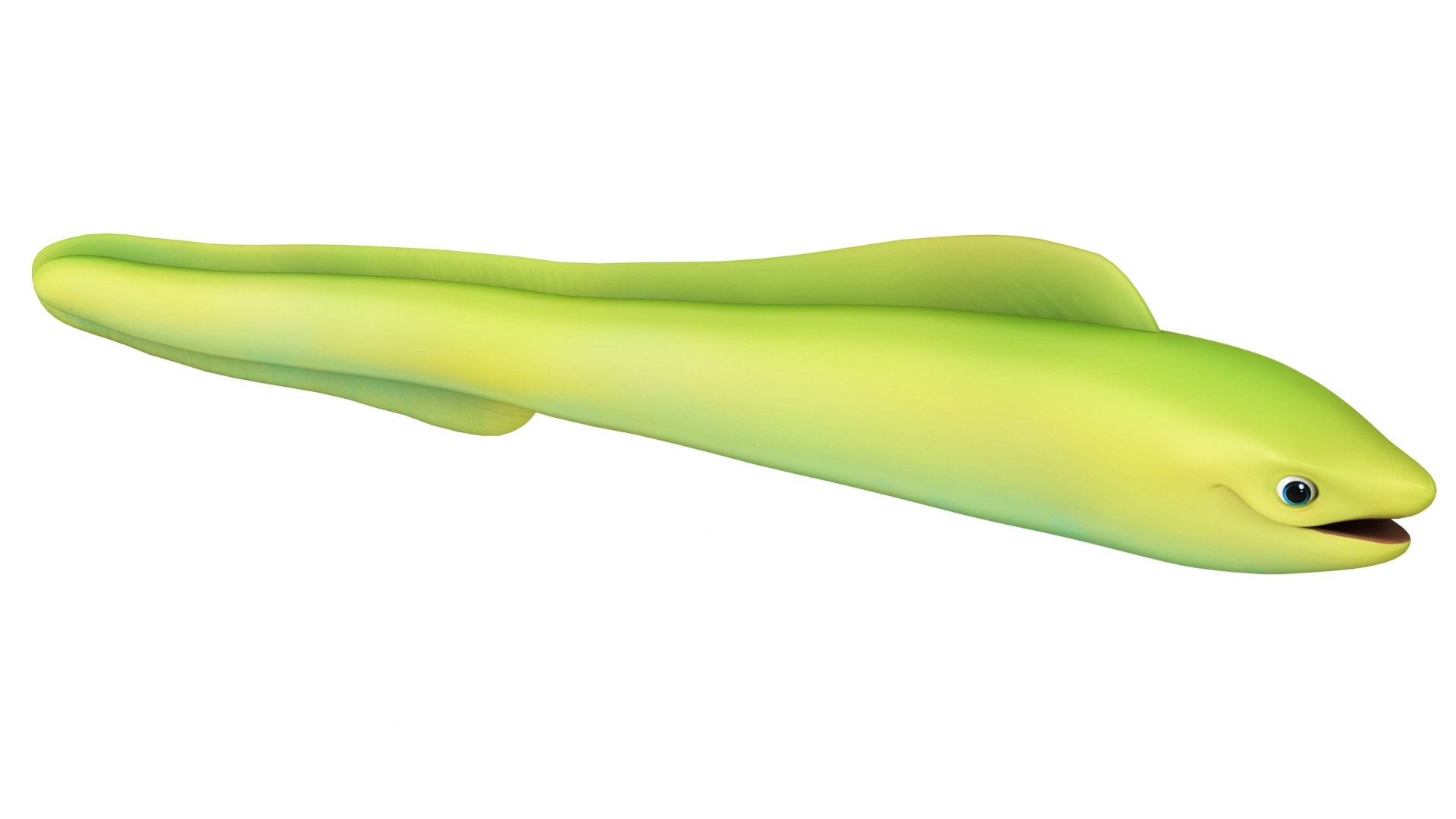 3D Cartoon Eel - TurboSquid 2086588