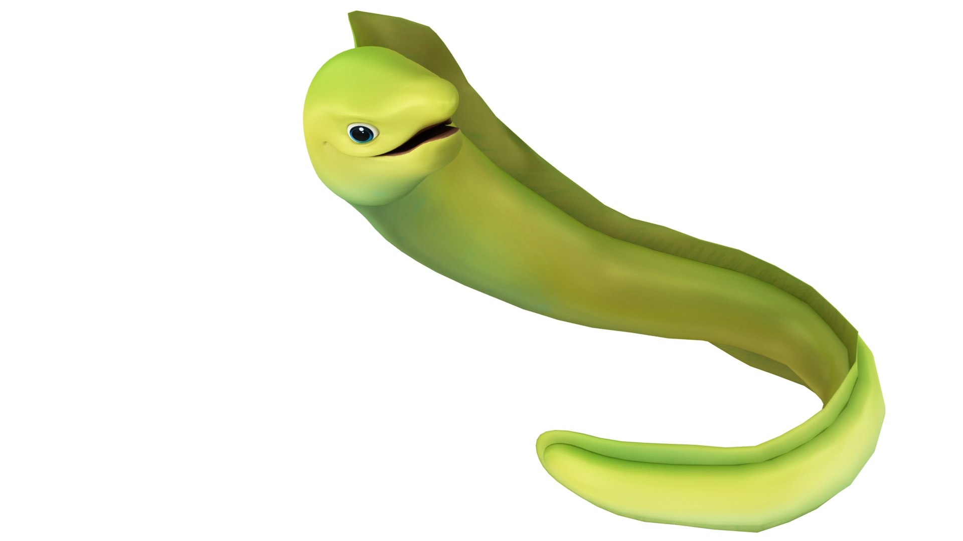 3D Cartoon Eel - TurboSquid 2086588