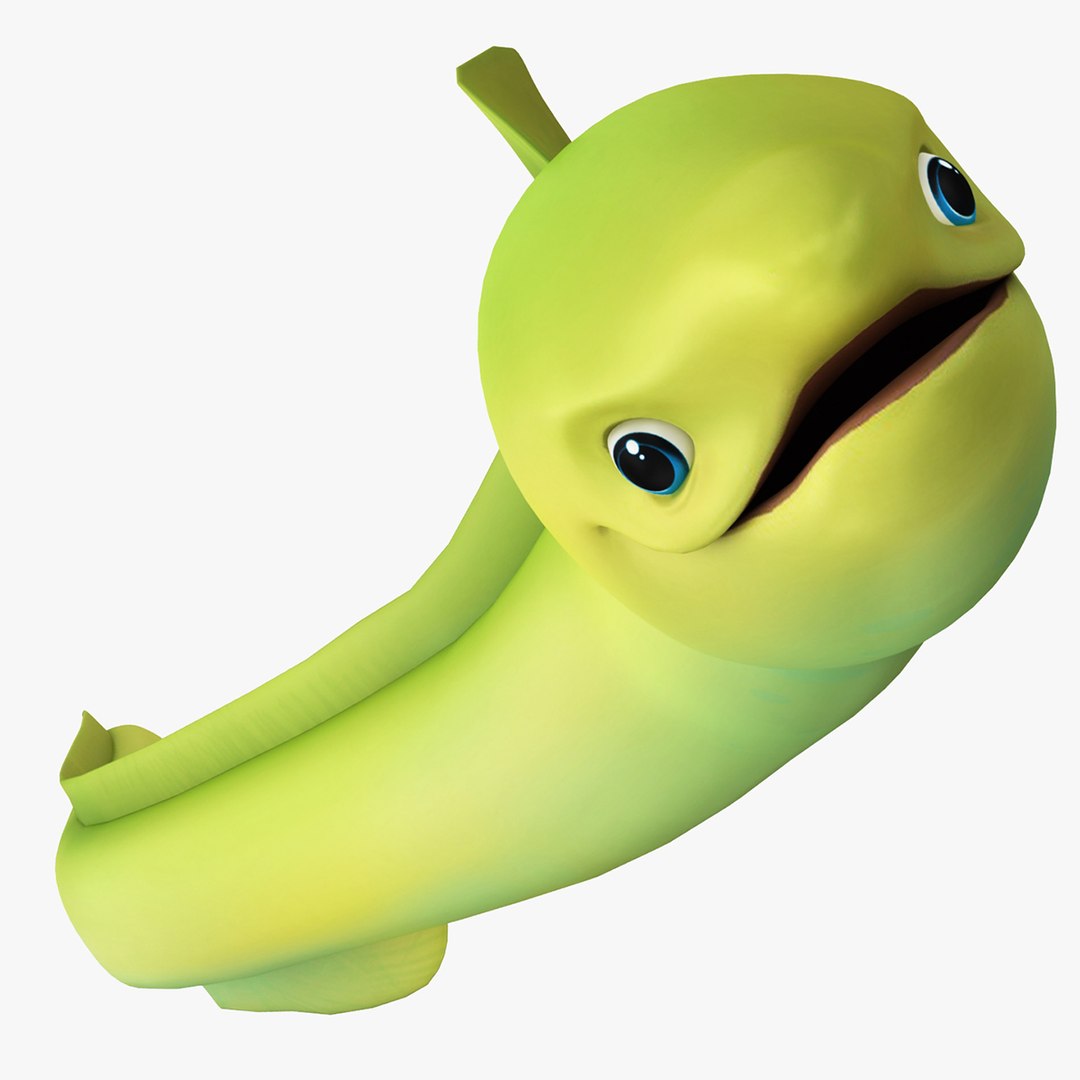 3D Cartoon Eel - TurboSquid 2086588