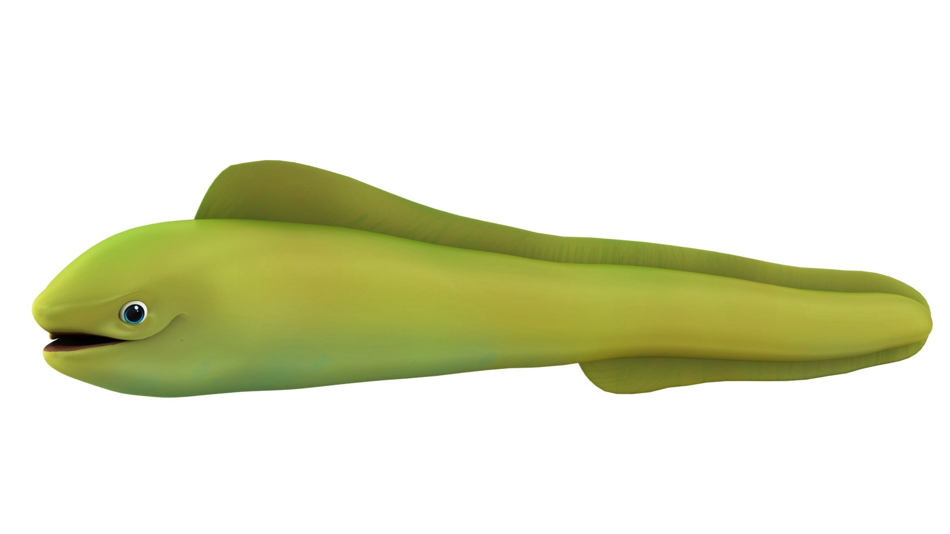 3D Cartoon Eel - TurboSquid 2086588