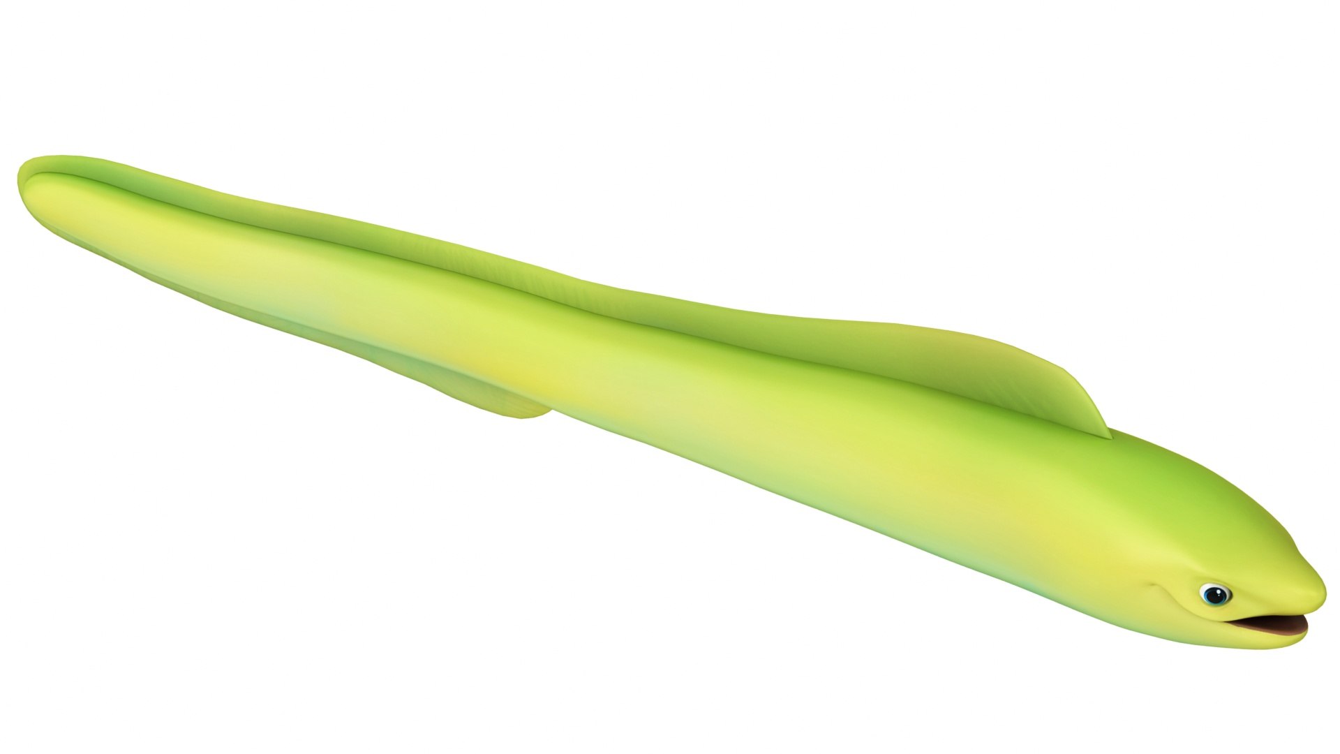 3D Cartoon Eel - TurboSquid 2086588