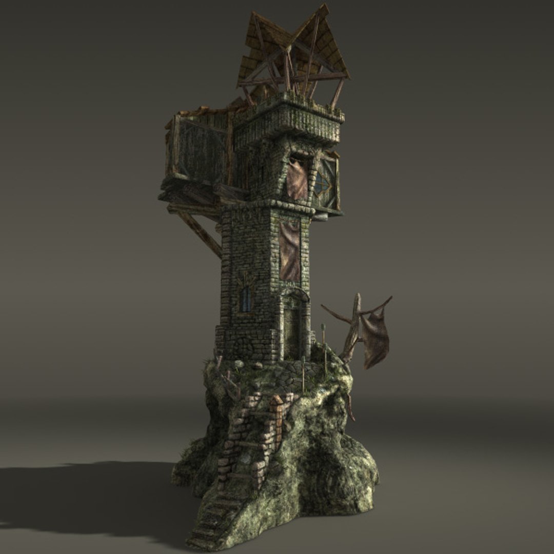 Fantasy Watch Tower Building 3d Ma