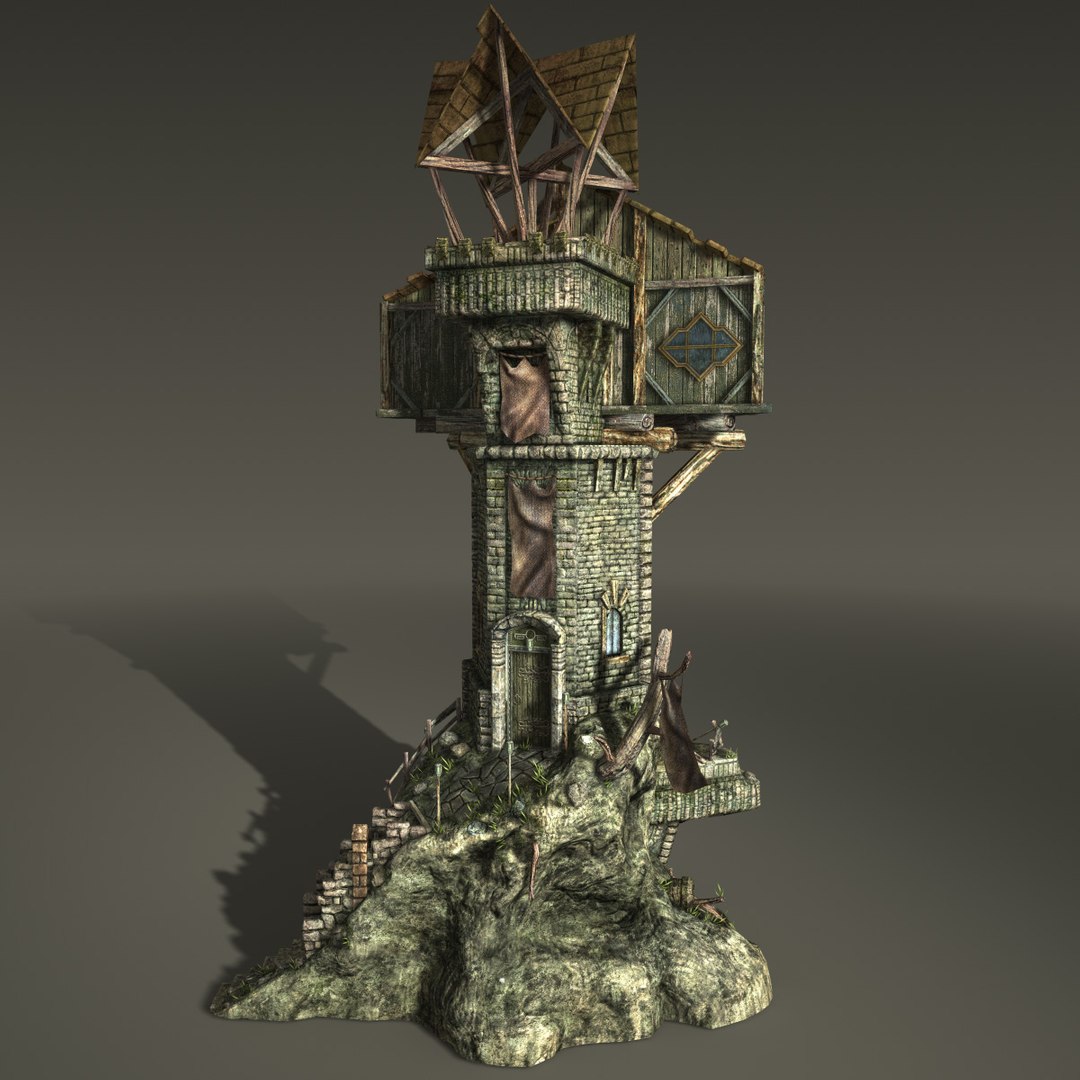 Fantasy Watch Tower Building 3d Ma
