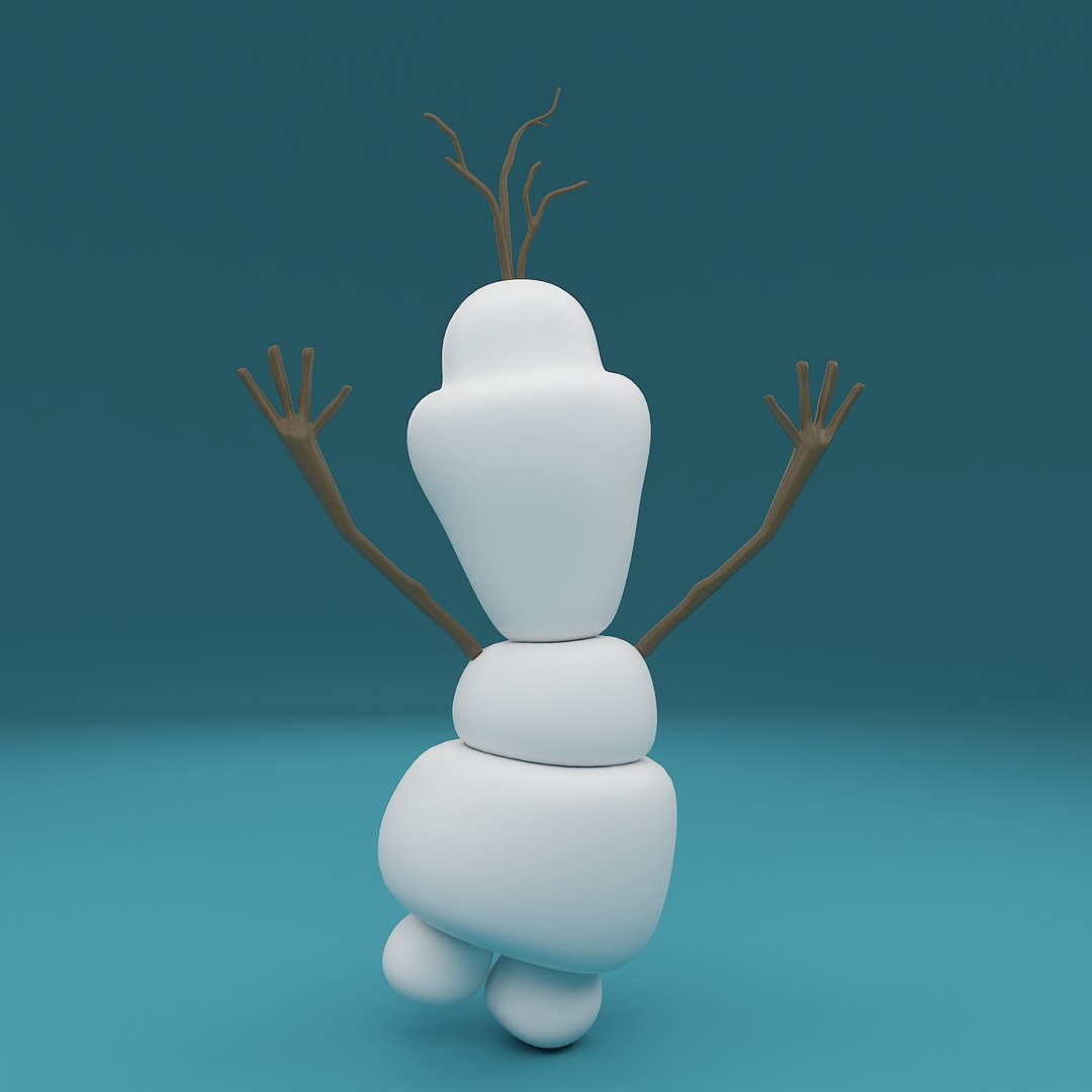 Snow Snowman Olaf 3D Model - TurboSquid 1686923