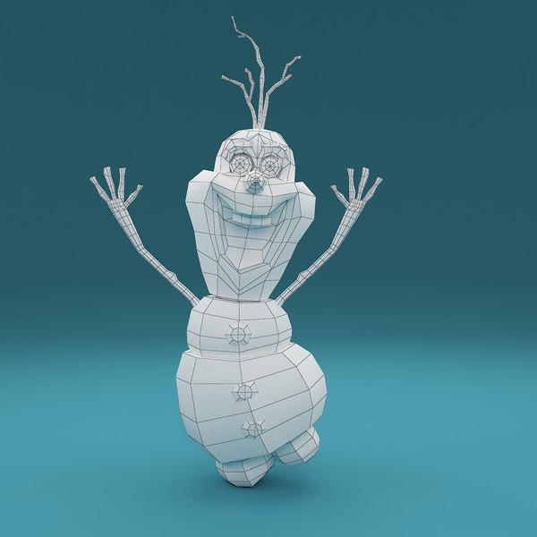 Snow snowman olaf 3D model - TurboSquid 1686923