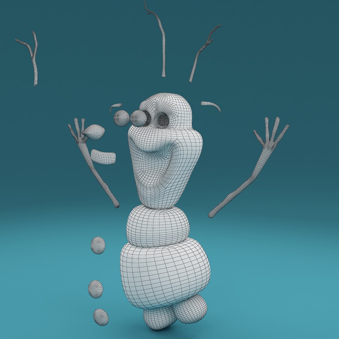 Snow Snowman Olaf 3D Model - TurboSquid 1686923