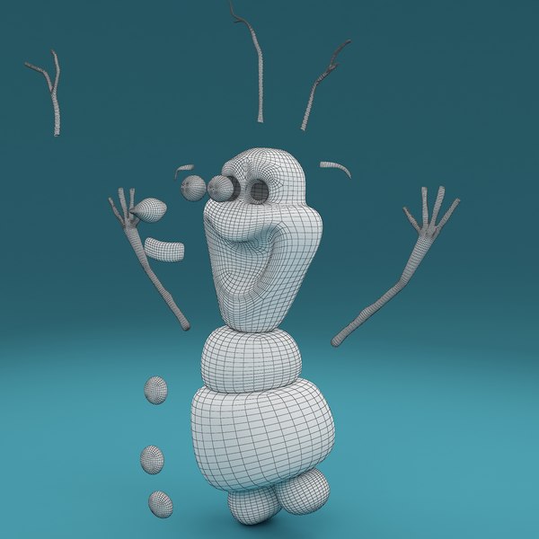 Snow snowman olaf 3D model - TurboSquid 1686923