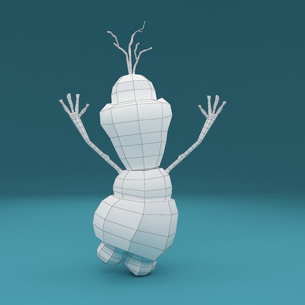 Snow snowman olaf 3D model - TurboSquid 1686923