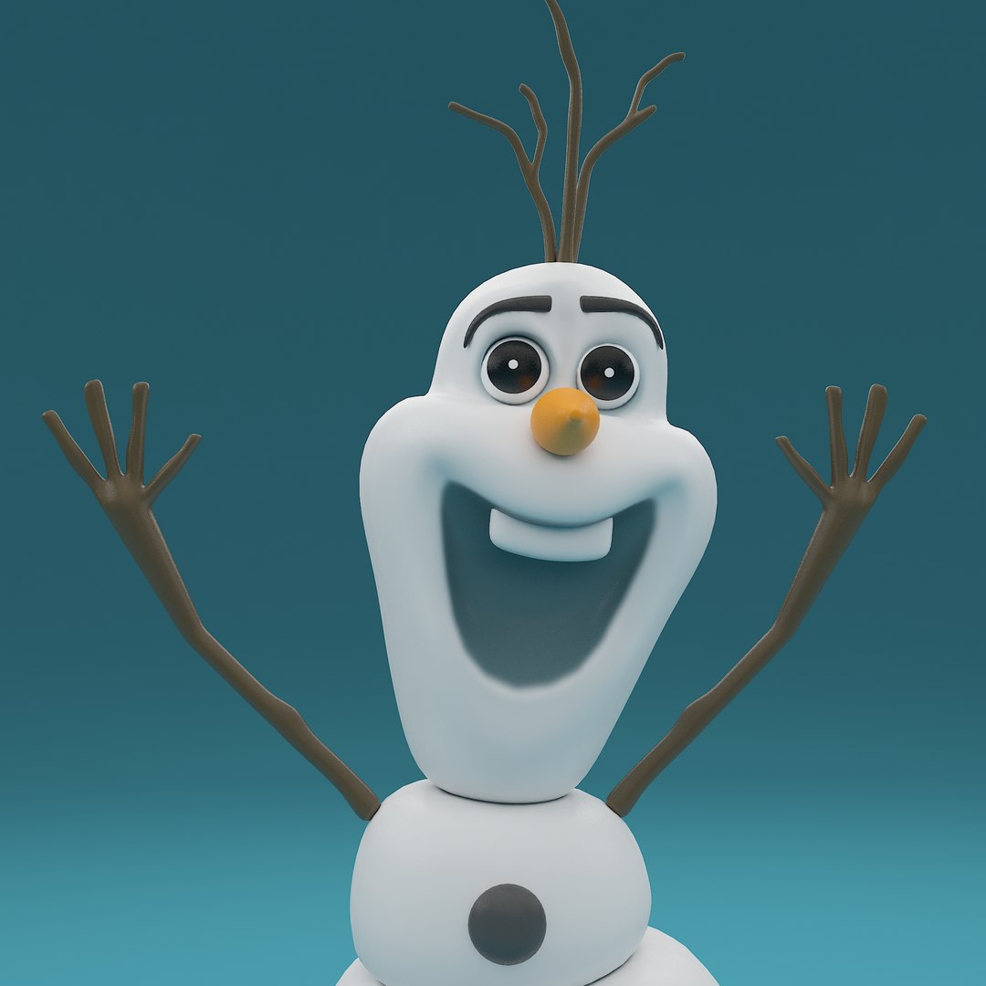 Snow Snowman Olaf 3D Model - TurboSquid 1686923