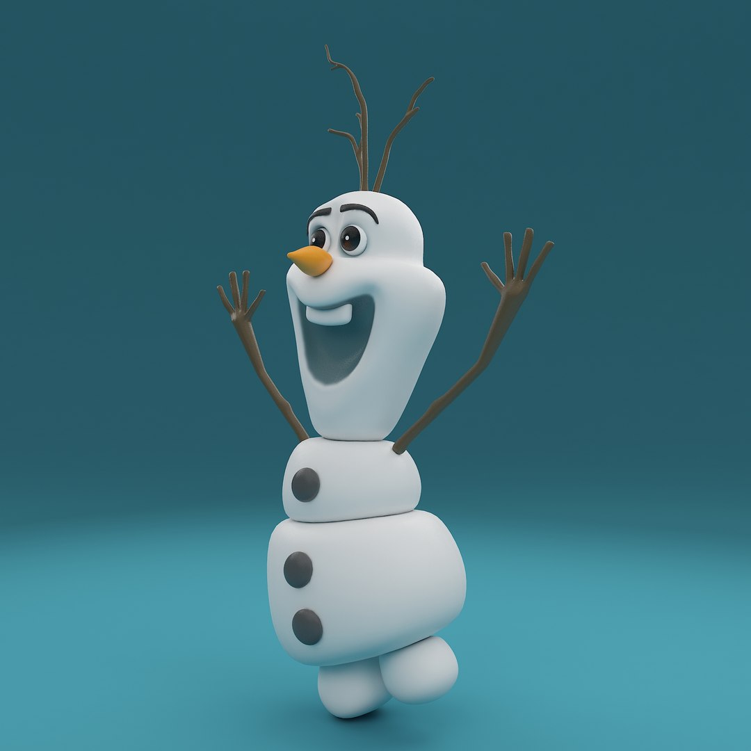 Snow Snowman Olaf 3D Model - TurboSquid 1686923