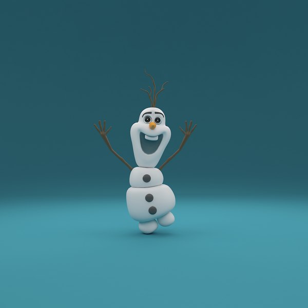 Snow snowman olaf 3D model - TurboSquid 1686923