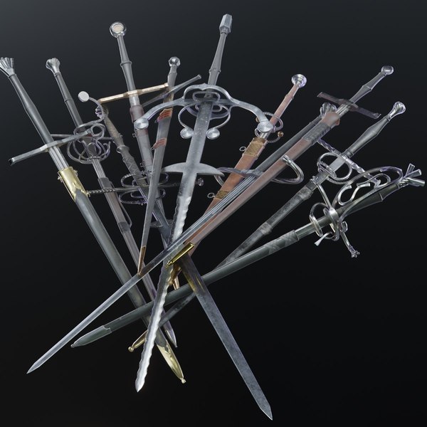 Fantasy Chitin weapon set 3D model - TurboSquid 1940161