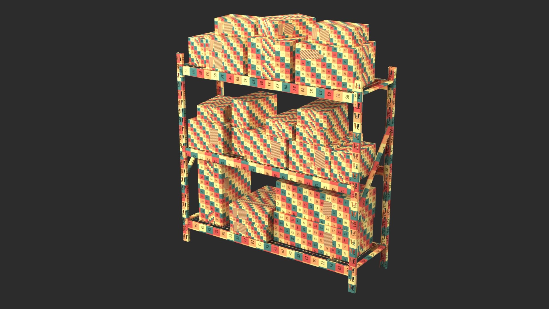 Warehouse Shelf With Boxes 3D Model - TurboSquid 1992005