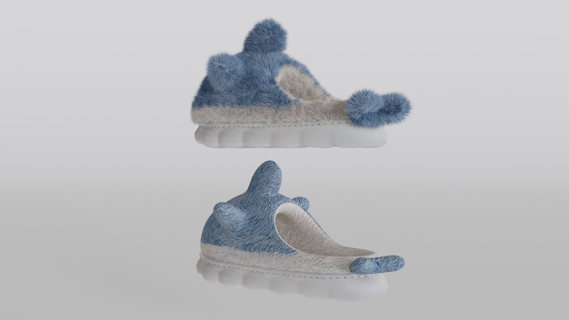 Slippers 4 Colors With Fur And Low Poly Model - TurboSquid 2254747