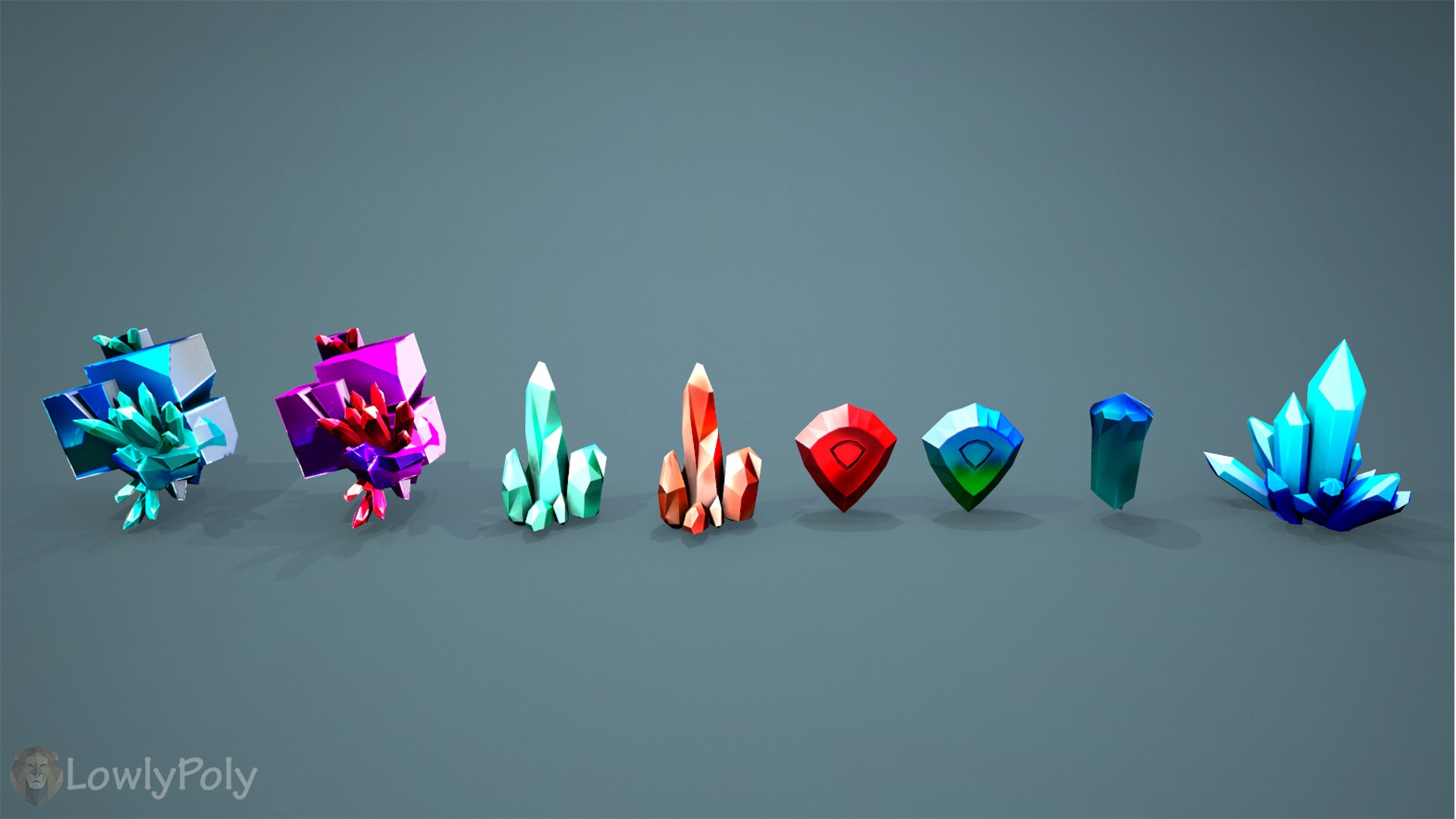 Stylized Crystal Collection 3D Model - TurboSquid 1789521