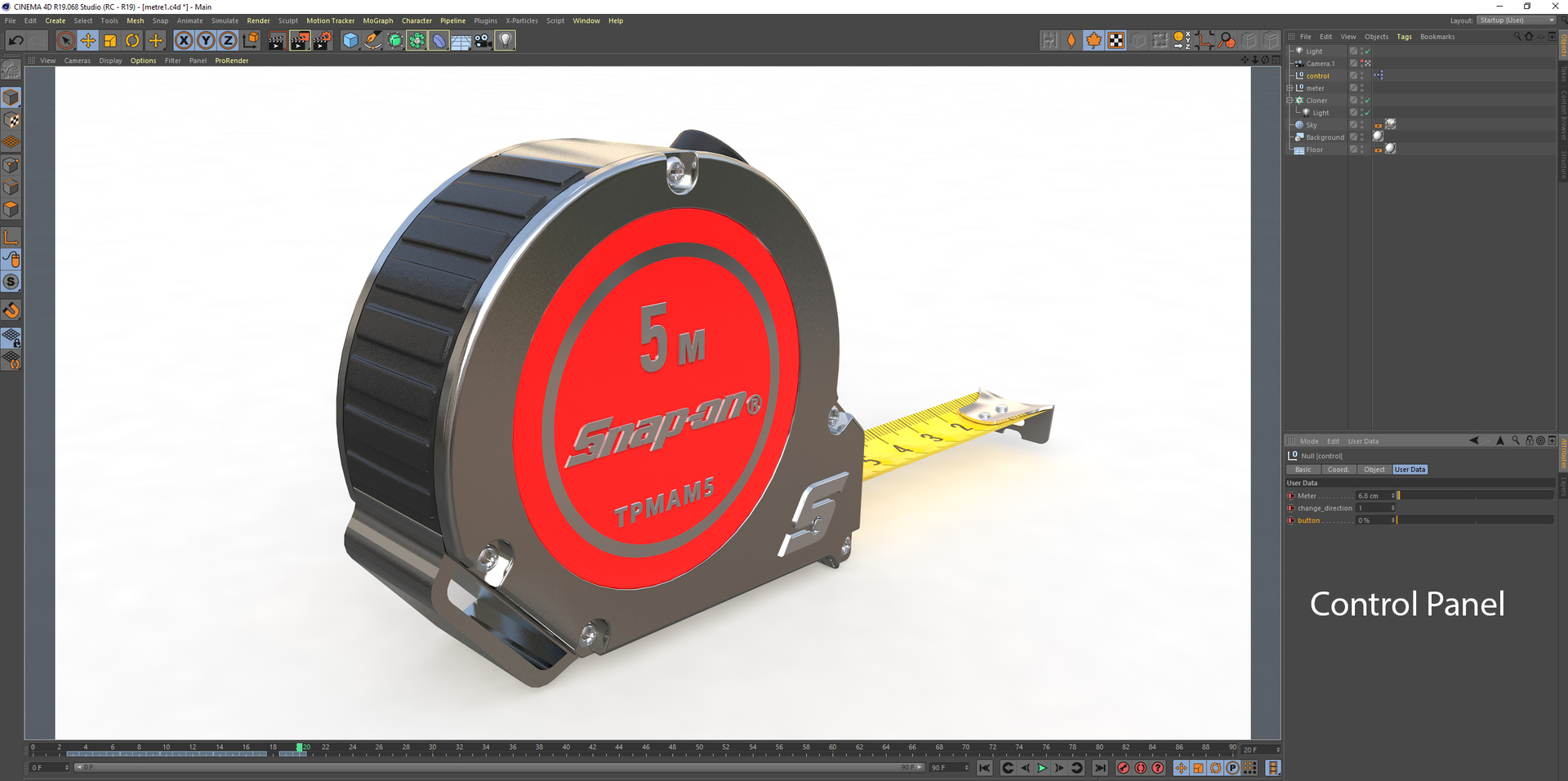 3D Metric Tape Measure model - TurboSquid 1718740