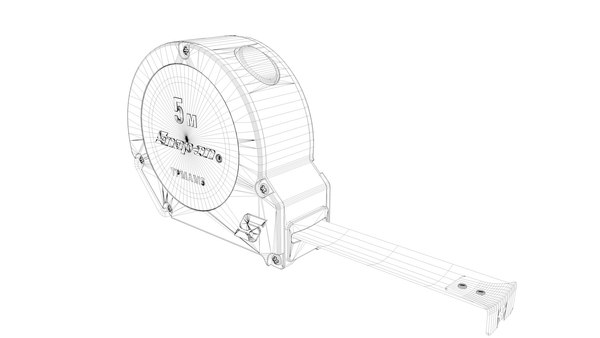 3D Metric Tape Measure model - TurboSquid 1718740