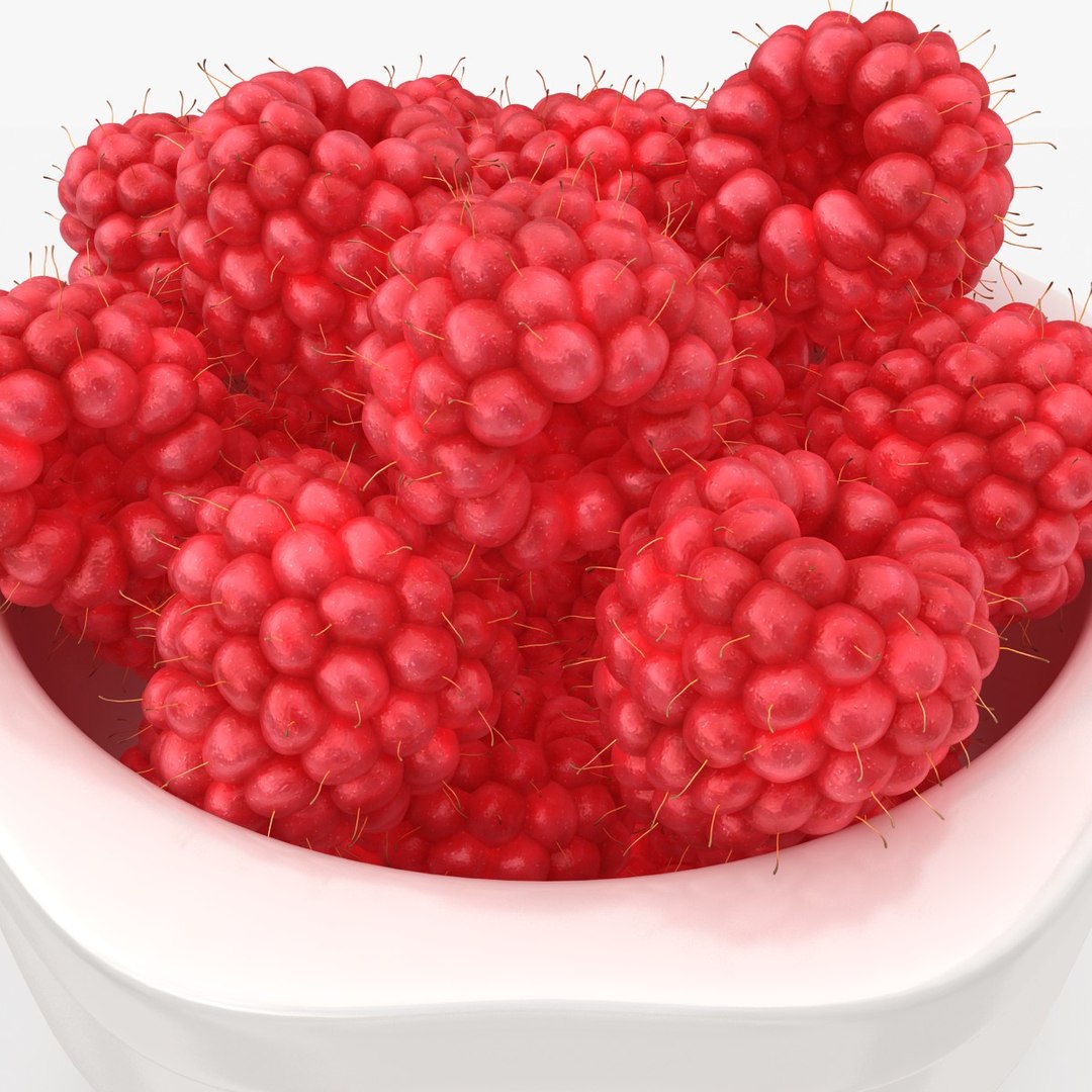 Realistic Raspberry Bowl 3 3d Max