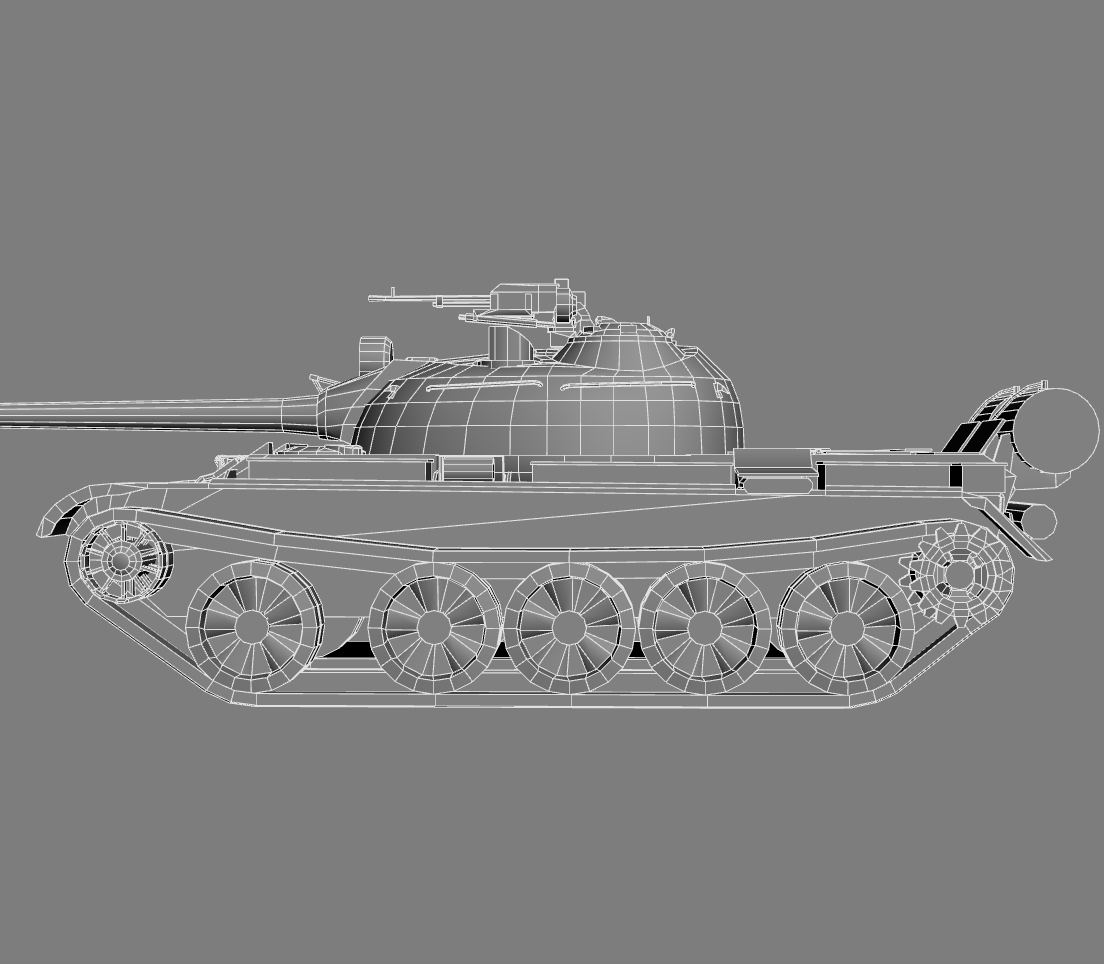 t-55 tank soviet 3ds