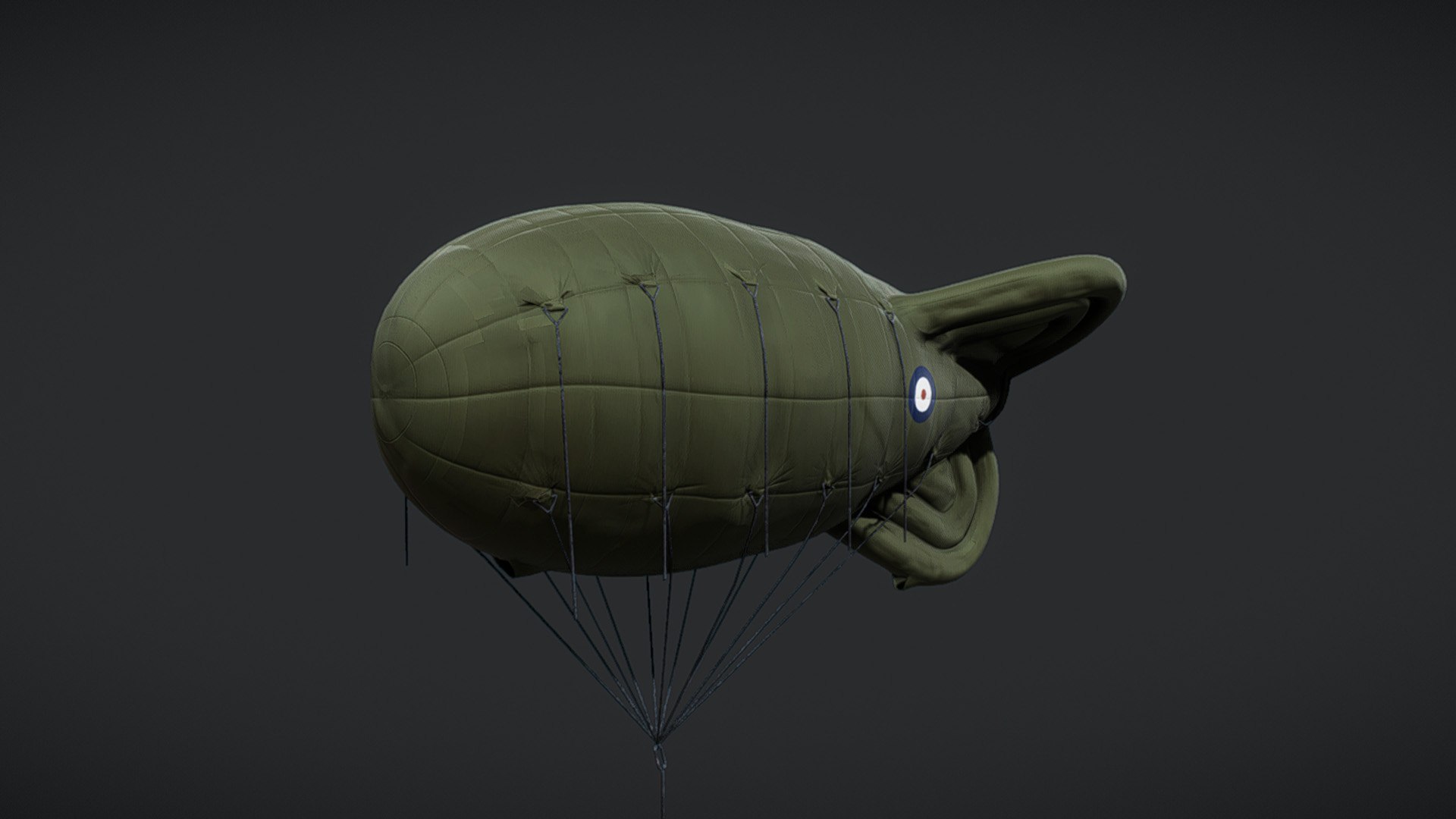 3D Barrage Balloon WW2 Model - TurboSquid 2387796