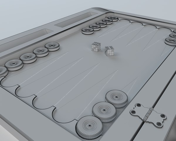 3d backgammon modern settings model