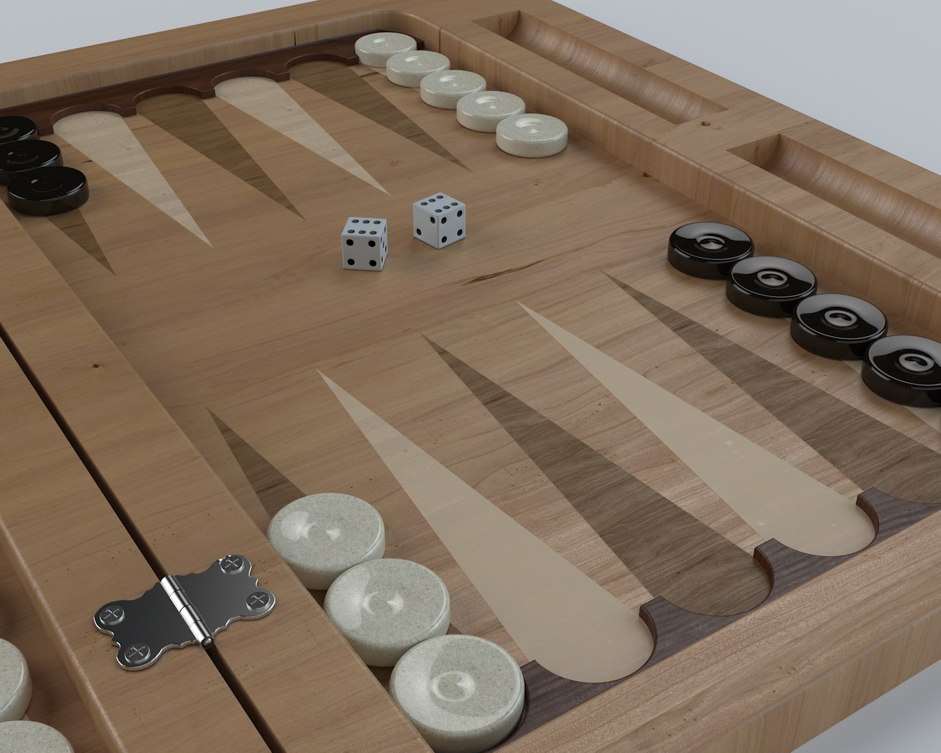 3d Backgammon Modern Settings Model