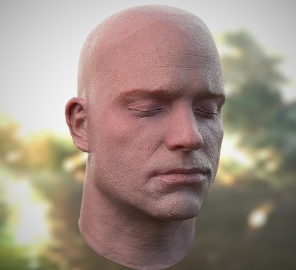male head 3d max