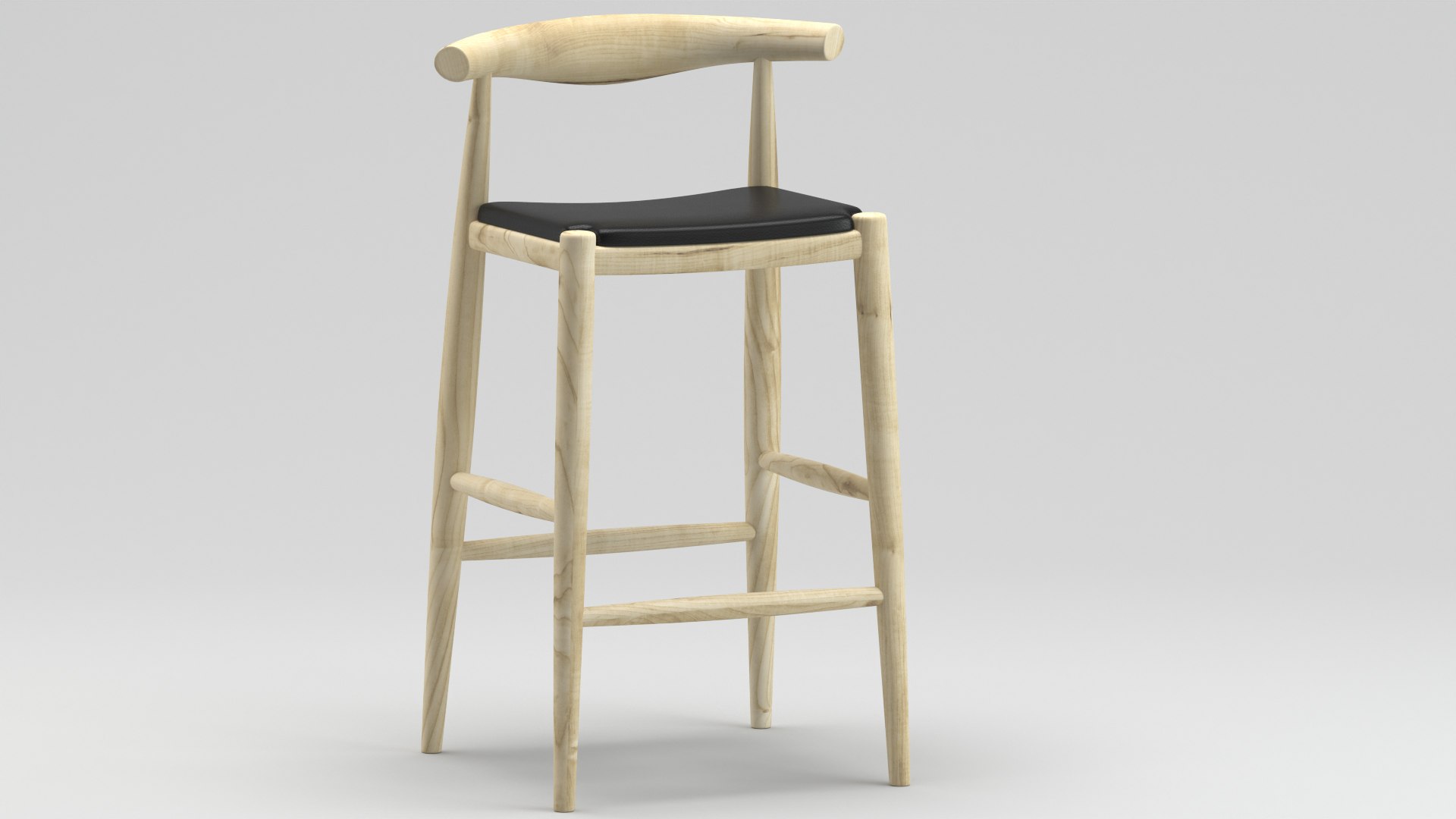 Stool carl hansen 3D model - TurboSquid 1649027