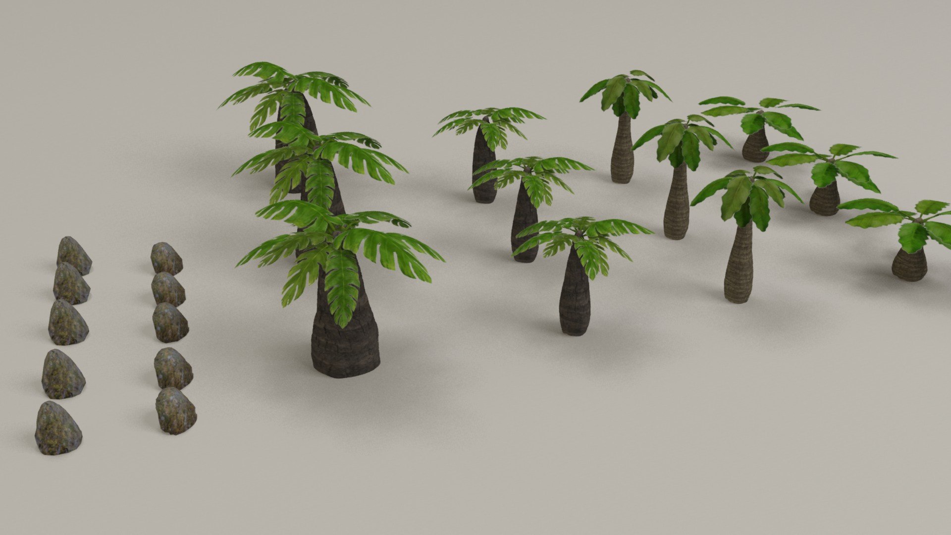 3D Tropical Jungle Plants And Palms Collection Model - TurboSquid 1887931