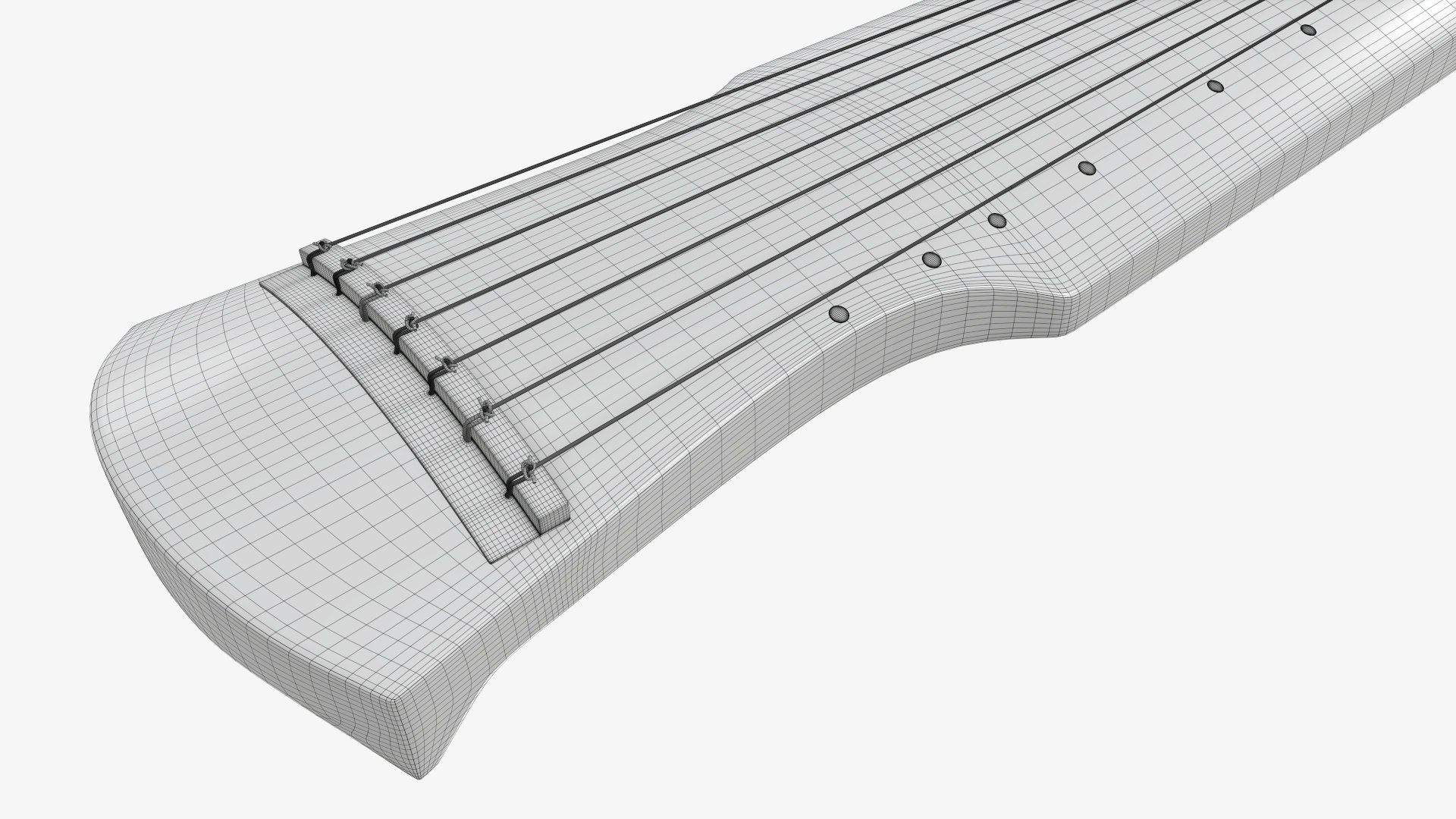 Zither Chinese Musical 3D Model - TurboSquid 1678100