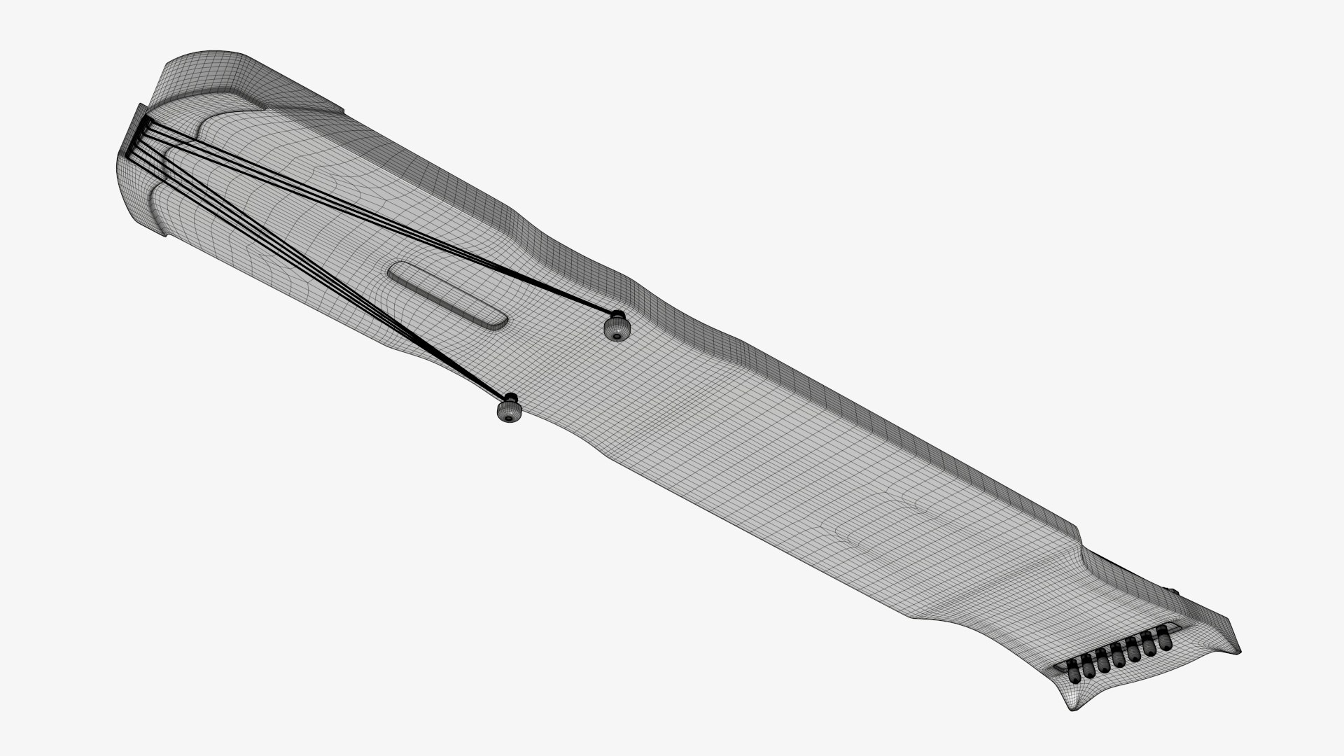 Zither Chinese Musical 3D Model - TurboSquid 1678100