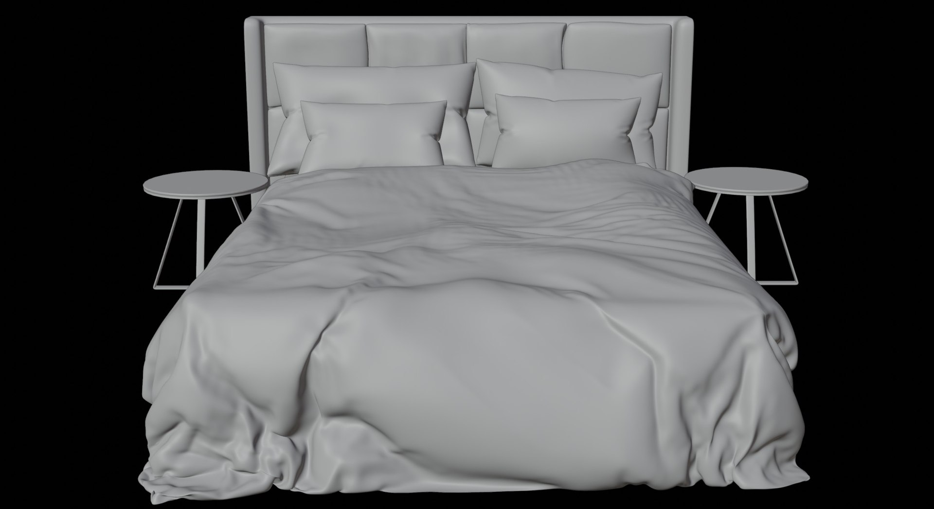 3D Double Bed Complete Model - TurboSquid 2252687