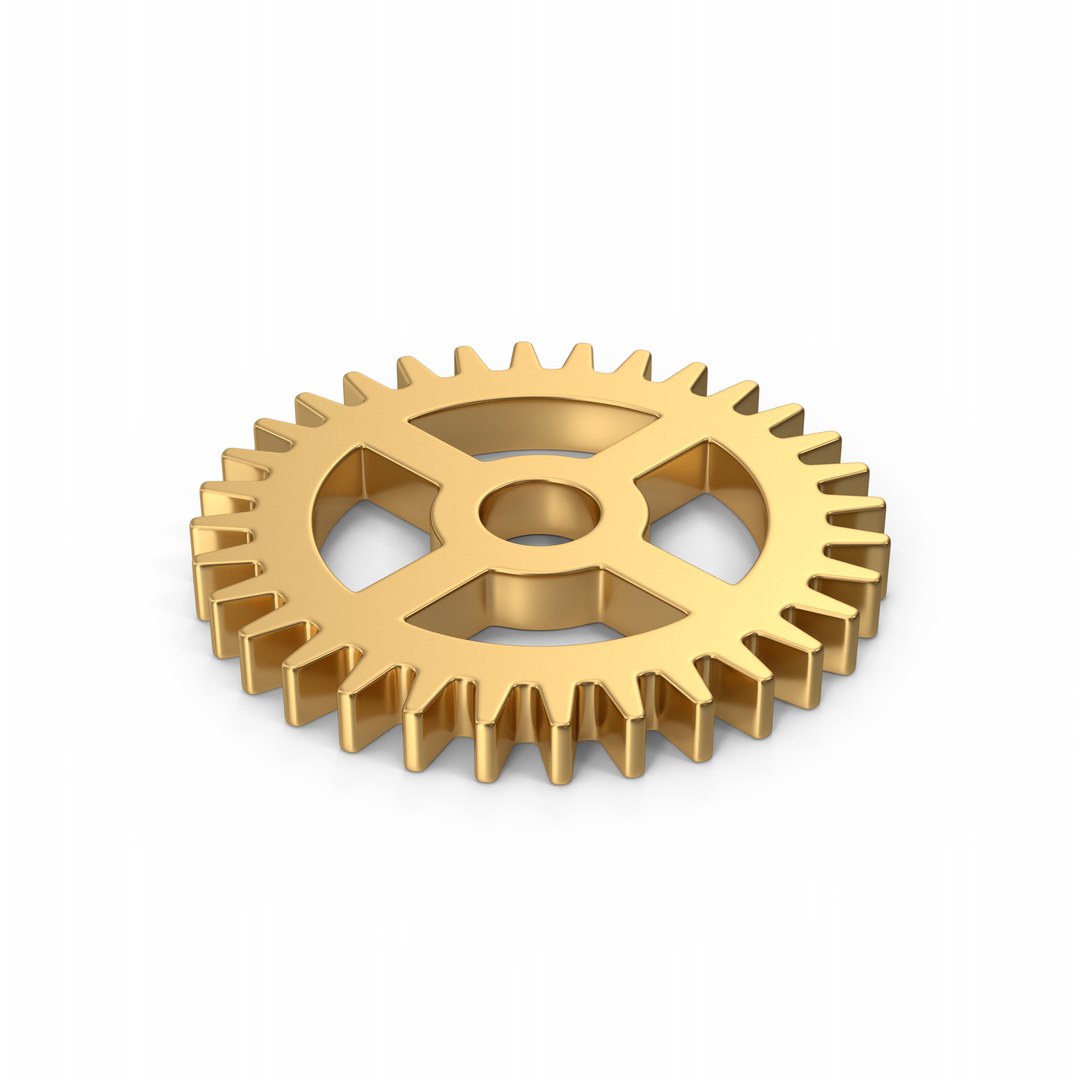 3D Gold Gear - TurboSquid 1959097