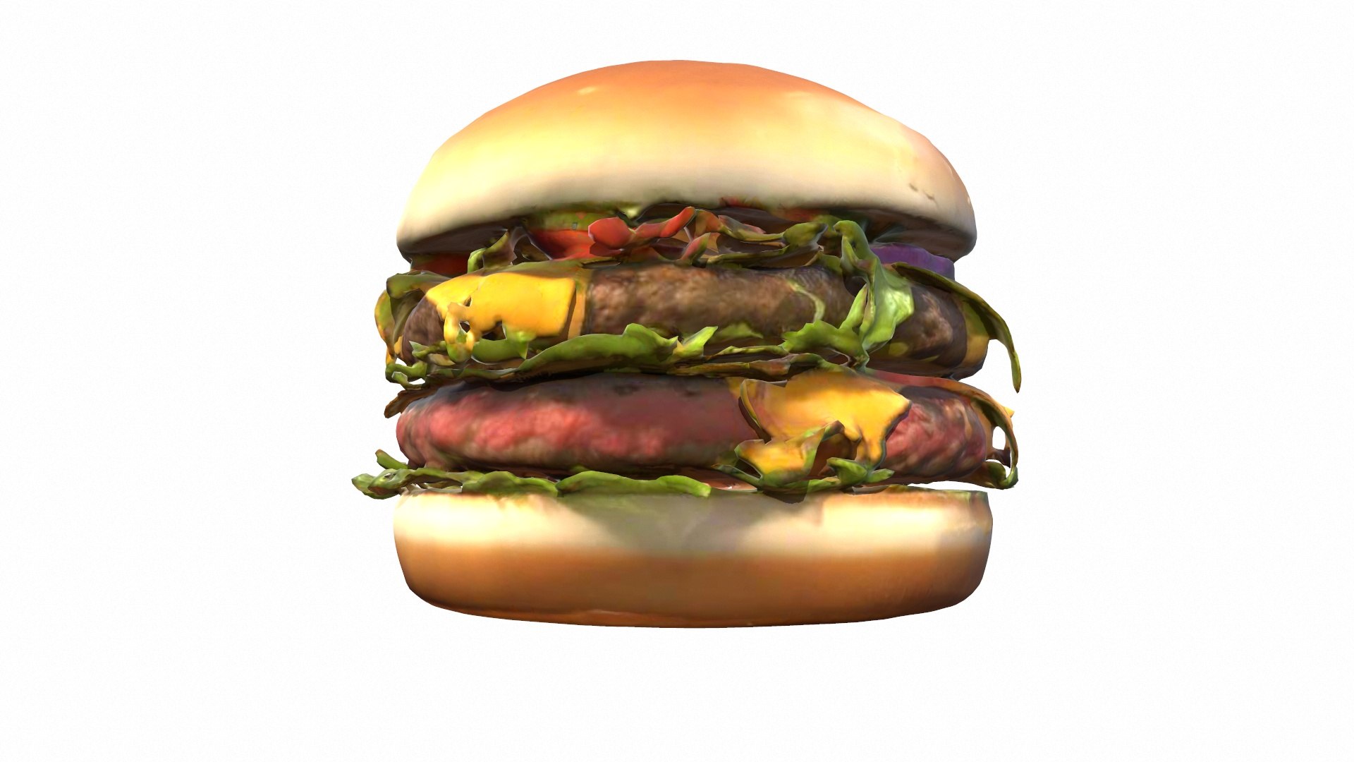 Double Cheese Burger 3D Model - TurboSquid 2435510