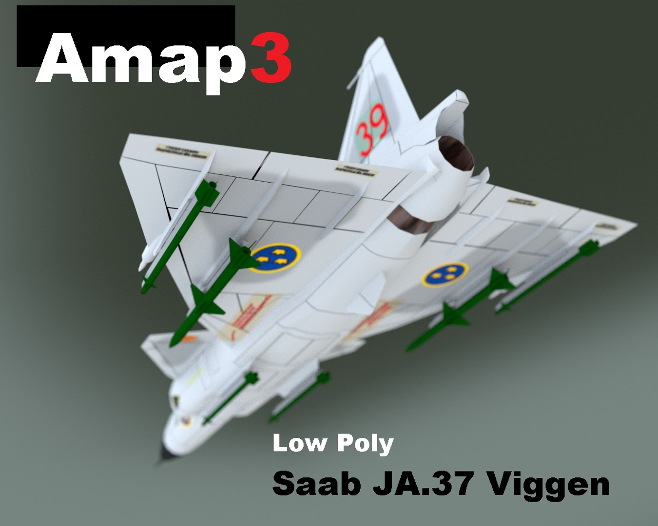 3d saab viggen model