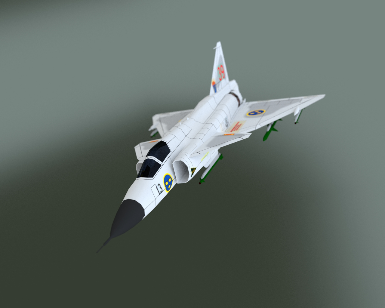 3d saab viggen model
