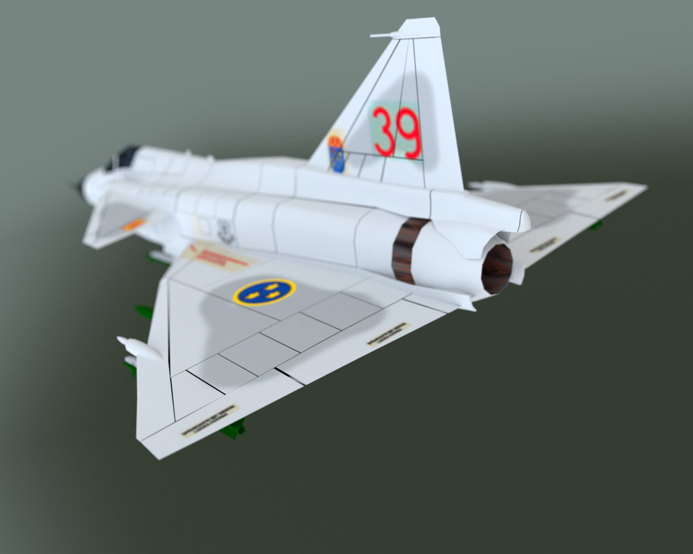3d saab viggen model