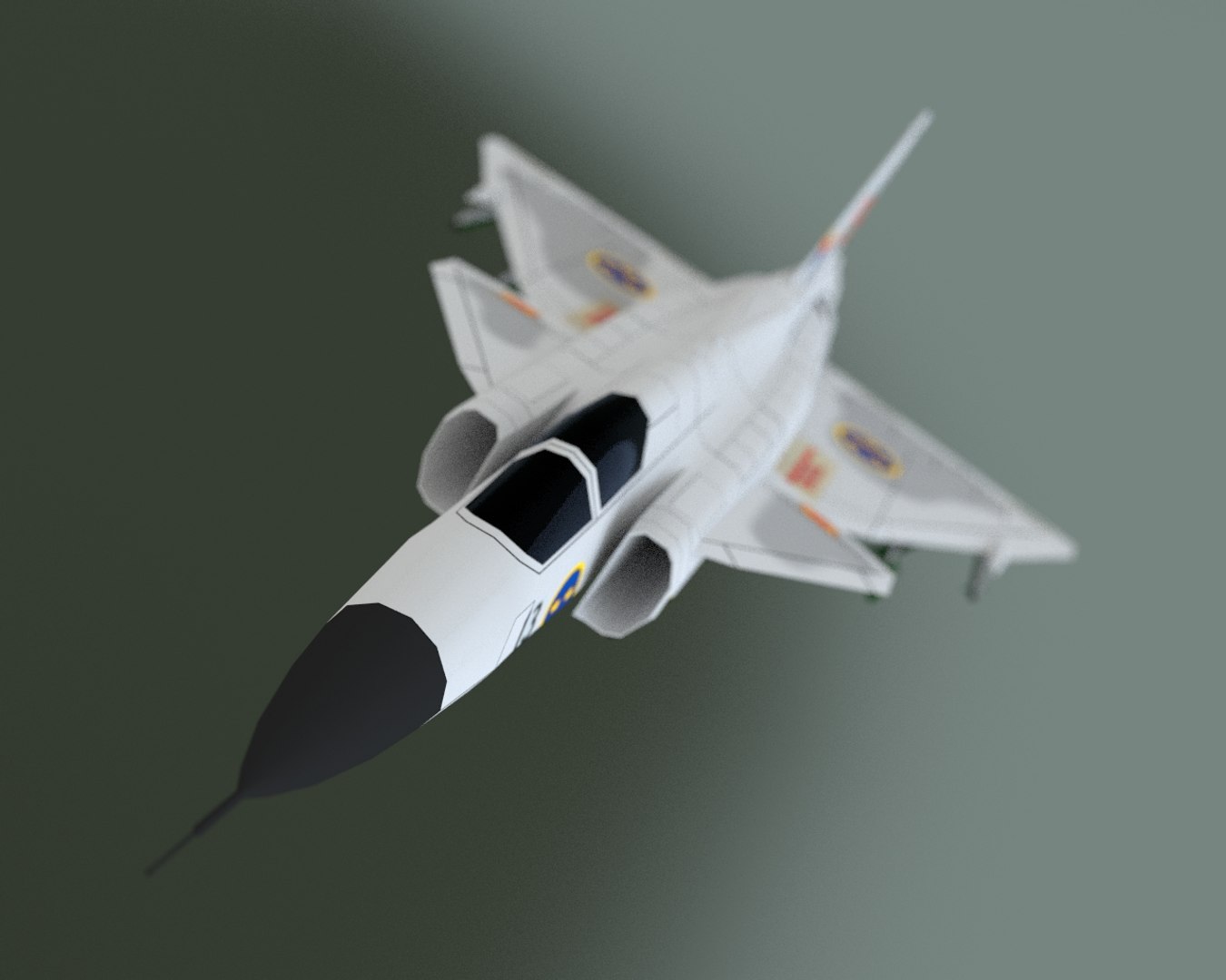 3d Saab Viggen Model