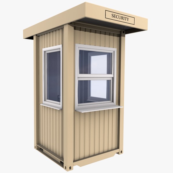 3d security booth model