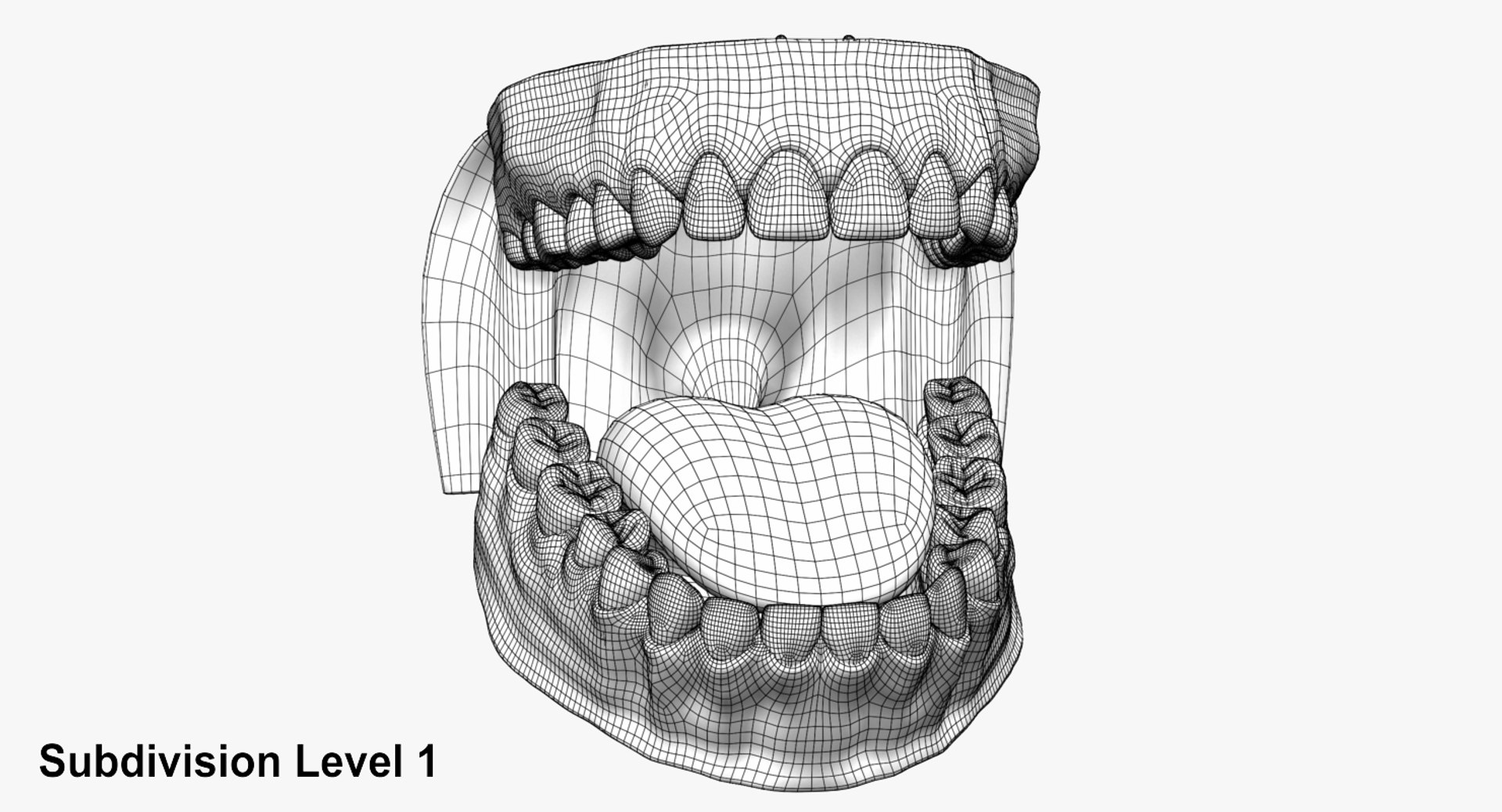 mouth realistic 3d obj