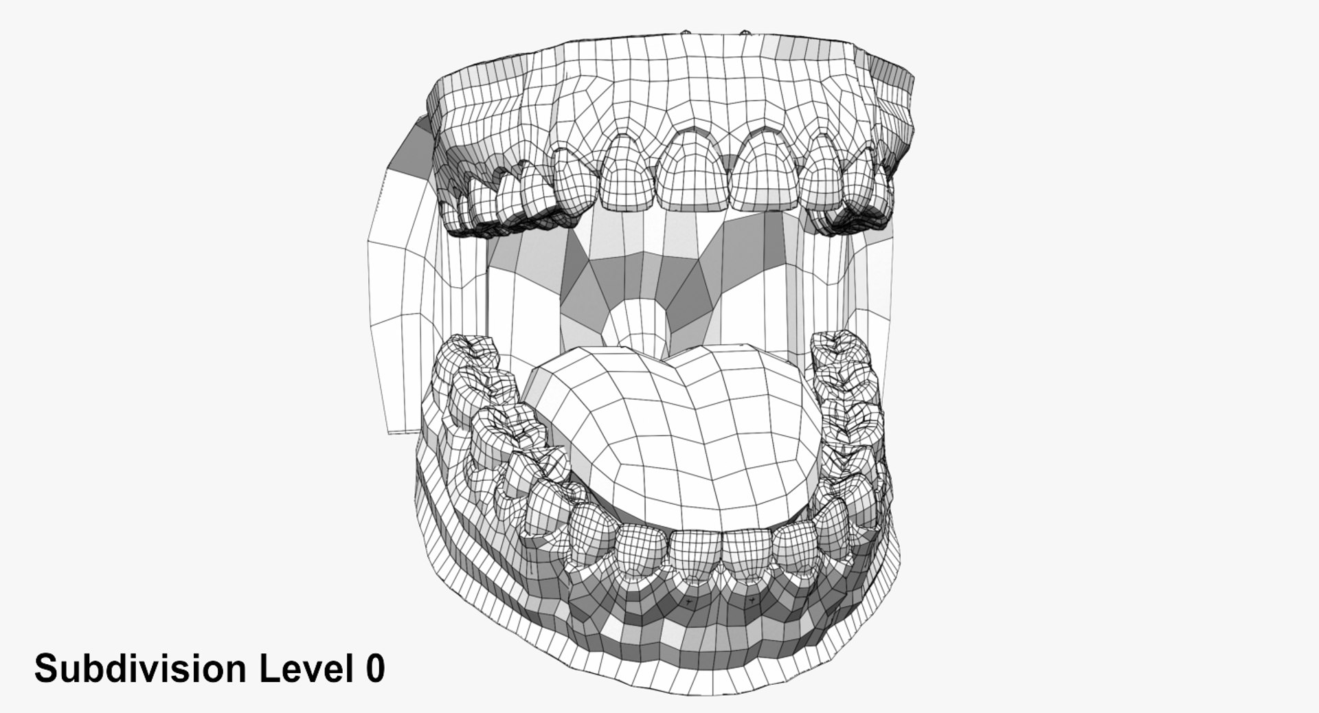 mouth realistic 3d obj