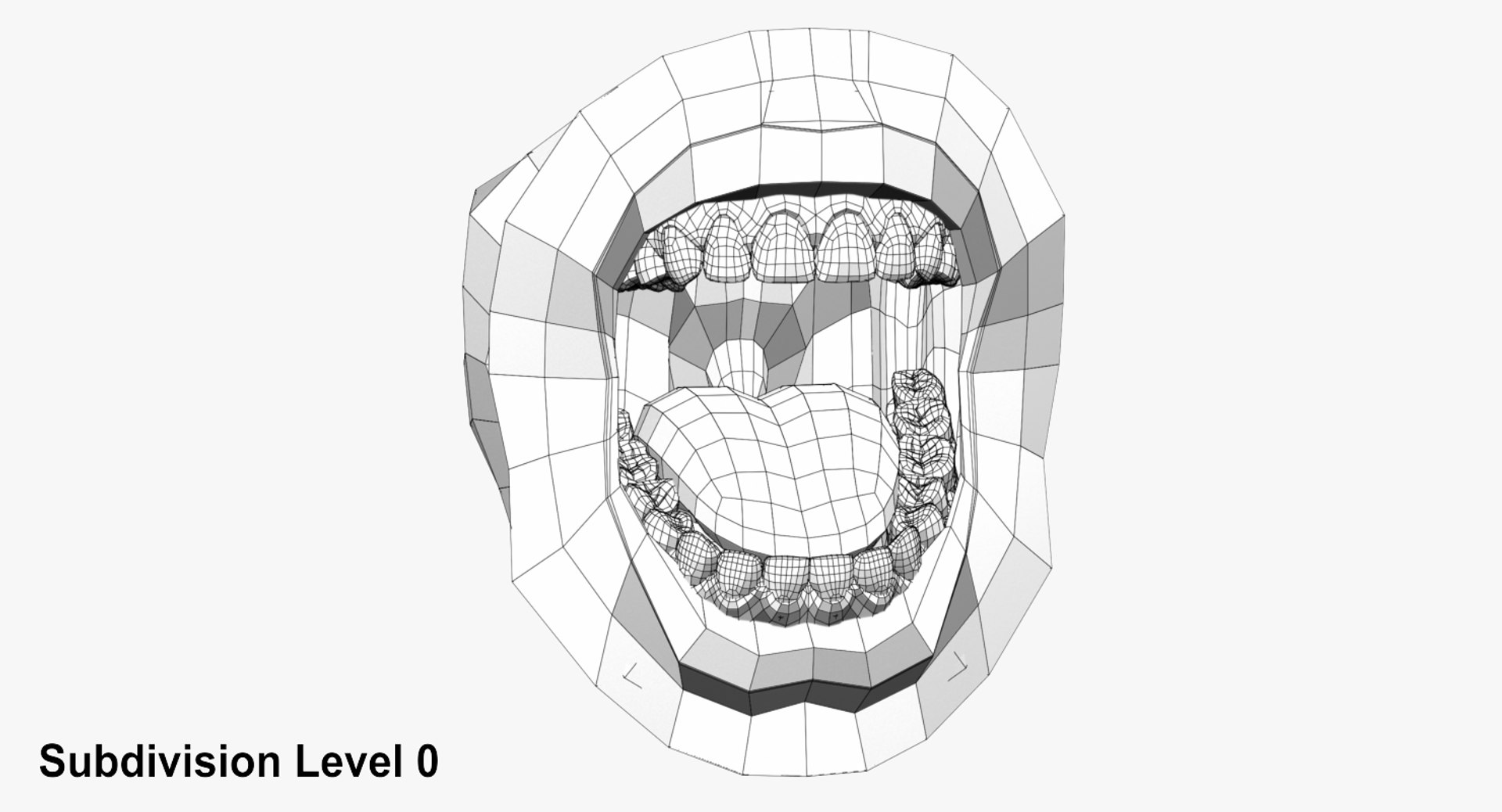 mouth realistic 3d obj