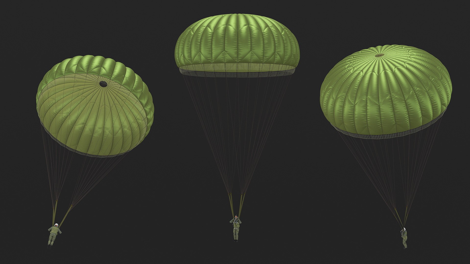 Parachute With US Military Pilot 3D - TurboSquid 2228870